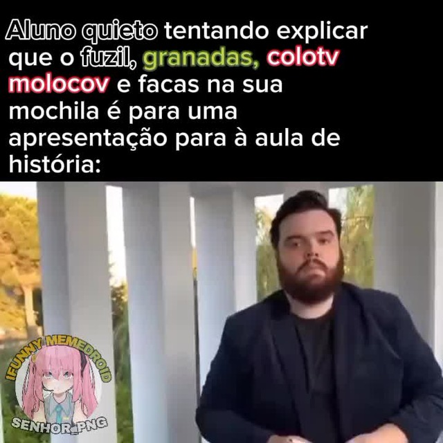 Aluno quieto be like - Meme by Senhor_png :) Memedroid