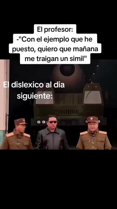 El profe pidió un símil y el disléxico trajo una tragedia - Meme subido ...
