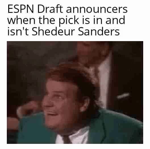 Draft panel when it's NOT Shedeur Sanders: stunned silence - Meme by ...