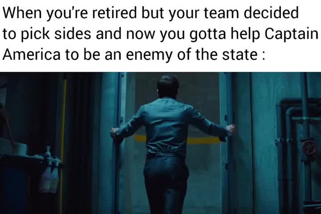 retired hero reactivated cause Captain America picked a side - Meme by ...