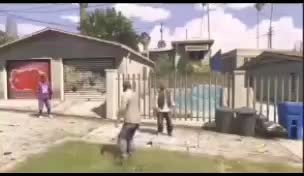 Trevor peleando con unos weyes con música colombiana de fondo porque la ...