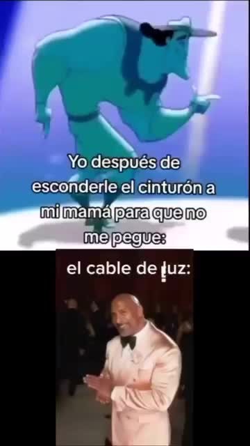 le escondí el cinturón y apareció con el cable del terror - Meme by ...