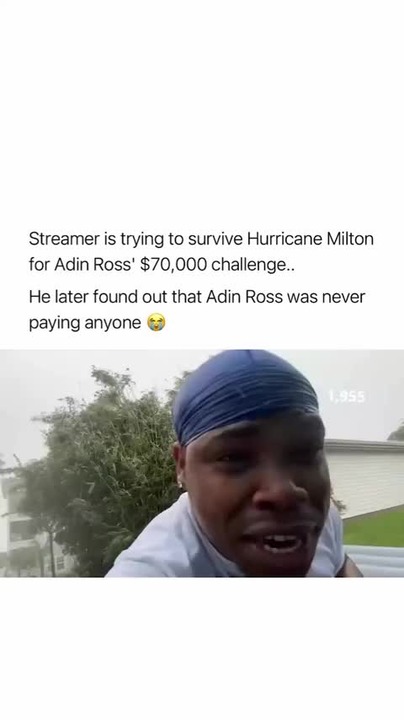 Streamers are just too stupid, this one trying to survive Hurricane ...