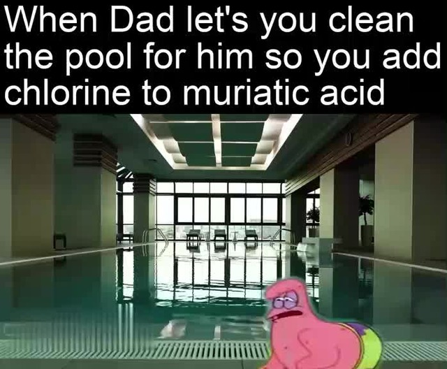 if you maintain your own swimming pool, NEVER mix chlorine with ...