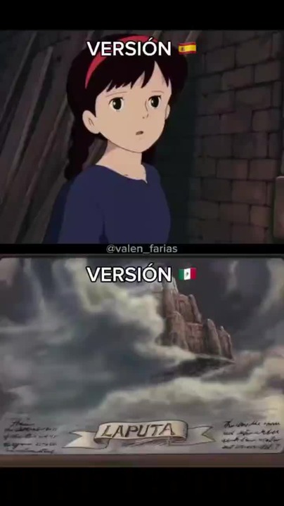 El clásico de la Isla de Laputa en español y en versión latam - Meme ...