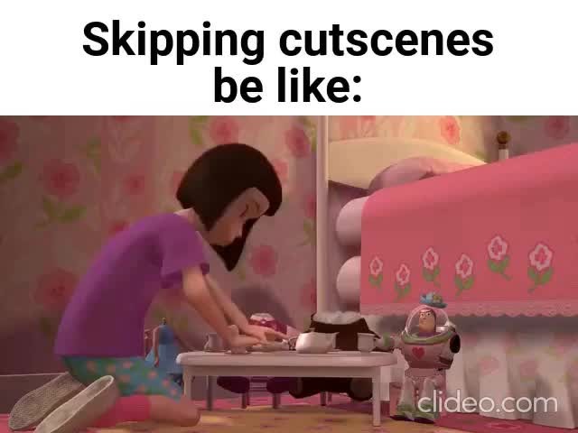 Skipping cutscenes - Meme by MemeTheVersed :) Memedroid