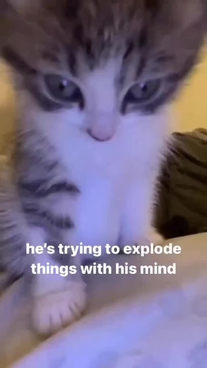 Ele tá tentando explodir coisas com o poder da mente - Meme subido por ...