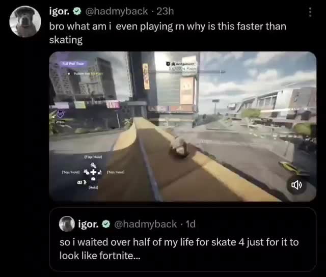 Skate 4 looks suspiciously like Fortnite - Meme by messer999 :) Memedroid