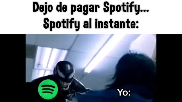 Dejo de pagar spotify... spotify al instante: - Meme subido por deleted ...