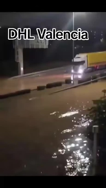 Video del camión DHL de valencia metiendose en toda la inundacion - Meme subido por verdedarwin ...