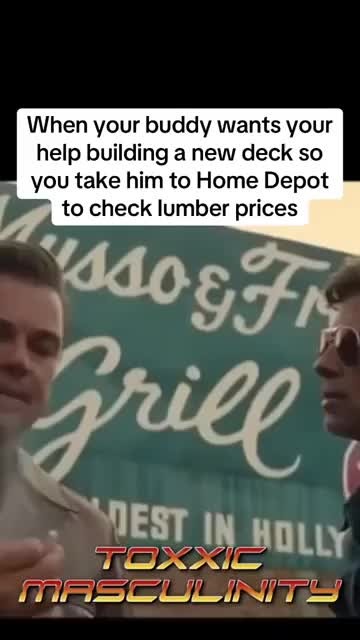 Helping a buddy build a deck = checking lumber prices and crying - Meme ...